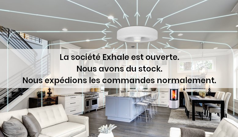 Ventilateur plafond sans pales | Ventilateur Exhale Fans Europe ...